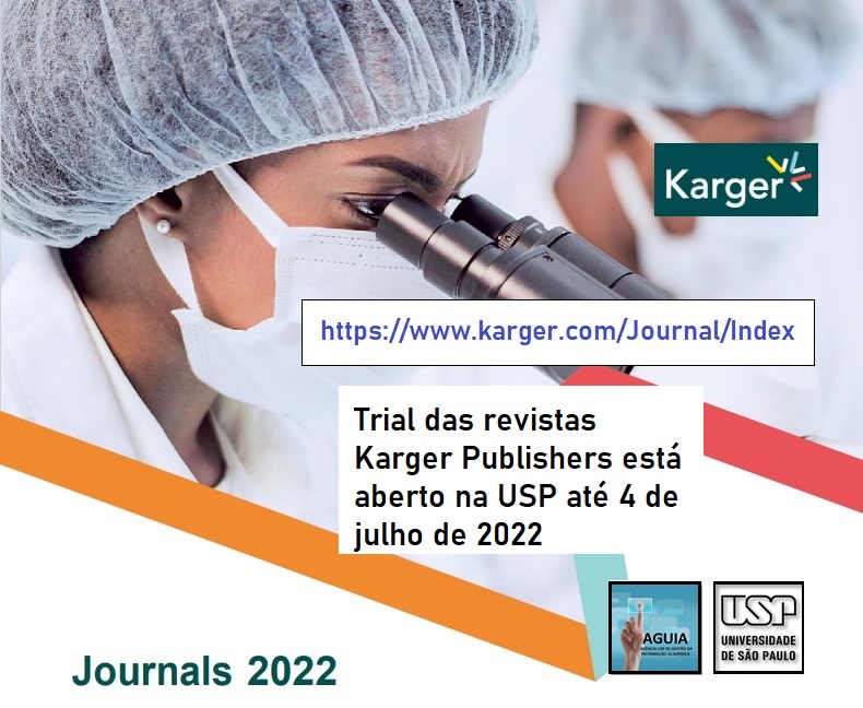 Trial da Coleção de Revistas Karger na USP está disponível até 04 de ...