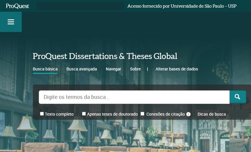 Base ProQuest Dissertations and Theses Global (PQDTGlobal) está disponível na USP - ABCD ...